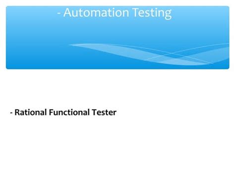 Introduction To Automation Testing Ppt