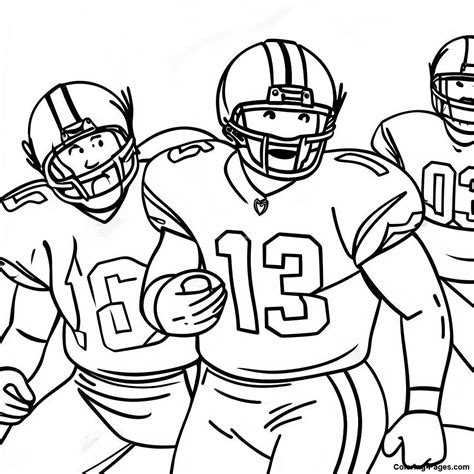 Cleveland Browns Players In Action Coloring Page Coloring Page Free Printable Pdf Coloring