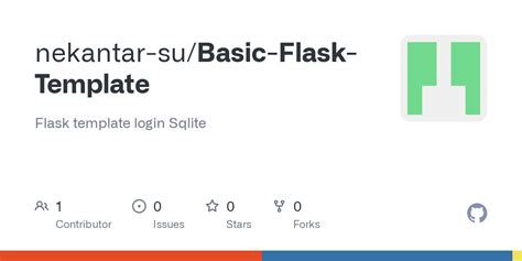 GitHub Nekantar Su Basic Flask Template Flask Template Login Sqlite