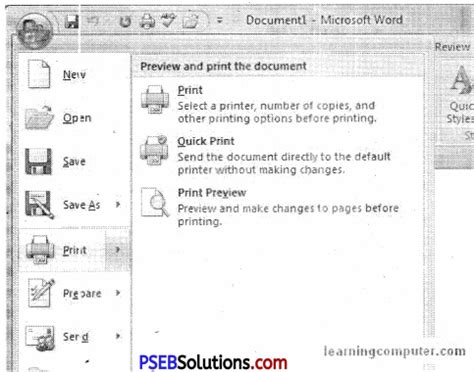 PSEB Th Class Computer Solutions Chapter Office Tools PSEB Solutions