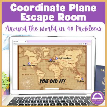 Plotting Points Coordinate Plane Graphing Activity Digital Escape Room