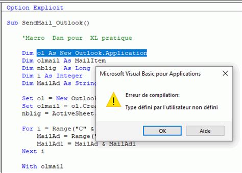 VBA Message D Erreur Selon Image Jointe