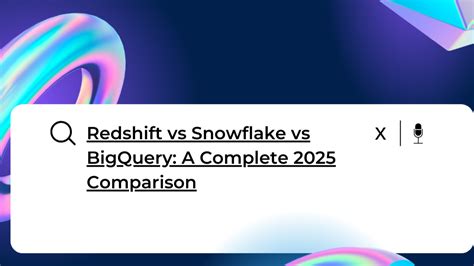 Redshift Vs Snowflake Vs Bigquery A Complete 2025 Comparison