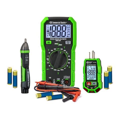 Commercial Electric Technician Maintenance Kit With Digital Multimeter Voltage Tester And Gfci