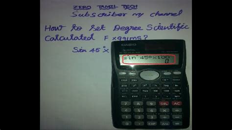 How To Set Degrees Scientific Calculator Casio Fx 991ms Youtube