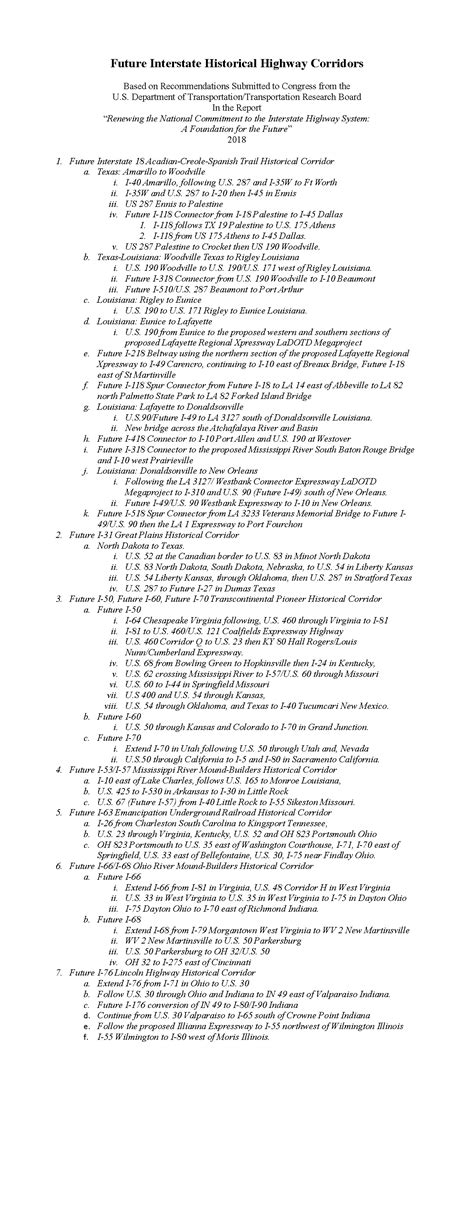Future I 18 Acadian Creole Spanish Trail Historical Corridor Future I 53 Mississipi River Mound