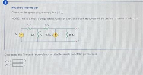 Solved Required Information Consider The Given Circuit Where