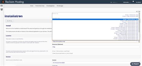 Creating A Subdomain And Installing Wordpress With Reclaim Dr Shrout