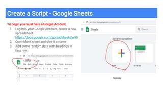 Google Apps Script for Beginners- Amazing Things with Code | PPT