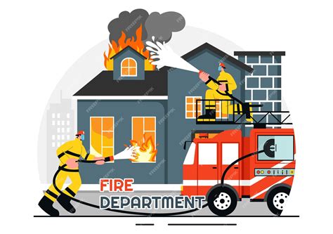 Premium Vector Fire Department Vector Illustration Featuring