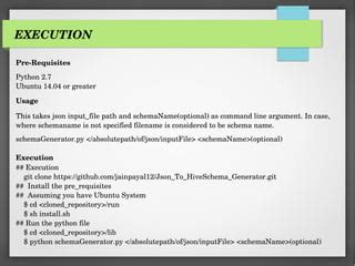 Json To Hive Schema Generator PPT