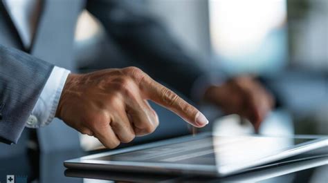 Premium Photo Tech Savvy Businessman Using Tablet For Presentation