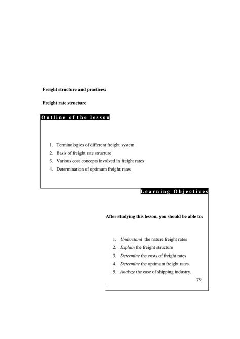 SOLUTION Freight Rate Structure Studypool
