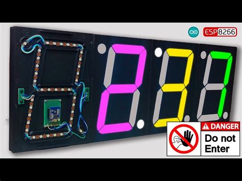 Rgb Segment Digital Clock Using Esp8266 Ws2812b 45 Off