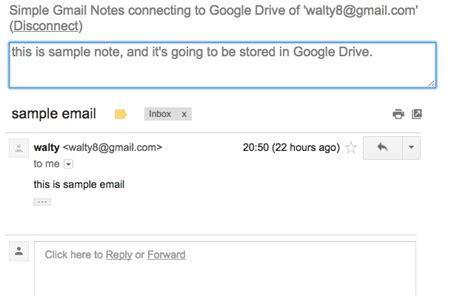 Simple Gmail Notes Chrome Extension