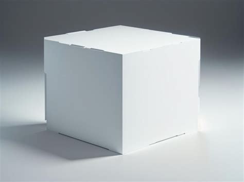 Premium Ai Image White Blank Cuboid 3d Render Illustration In Blank