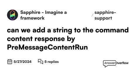 Can We Add A String To The Command Content Response By