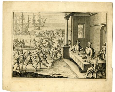 Antique Print Pizarro Almagro Luque Conquest Peru Goeree De Bry Van Der