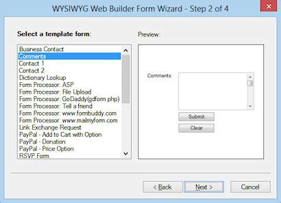Using The Form Wizard
