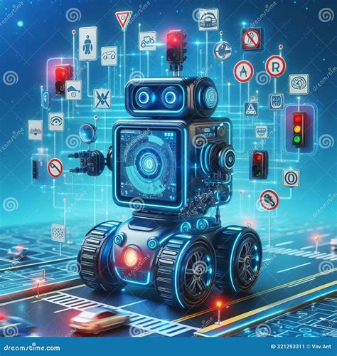 168 115 Traffic Management Robot A Robot Designed For Traffc Stock