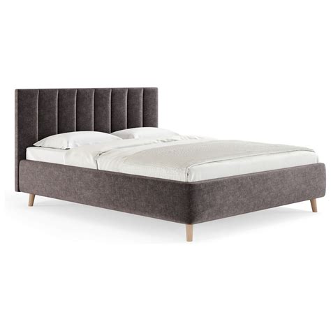 Кровать двуспальная 180х200 см микровелюр кофе Alma - купить за 42990 ...