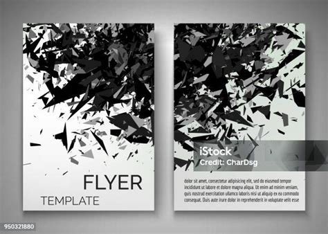 전단지 디자인을 추상화 합니다 입자 스플래시 효과 전단지 포스터 표지 안내 책자에 대 한 벡터 그래픽 템플릿 개념에 대한 스톡 벡터 아트 및 기타 이미지 Istock