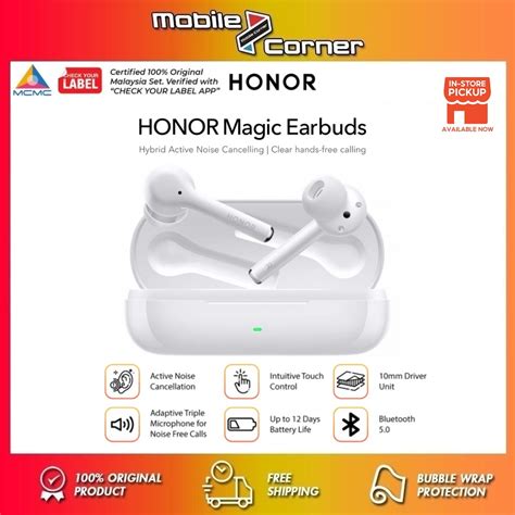Honor Magic Earbuds Bluetooth wireless Earbuds [ Pearl White ] 1 Year ...