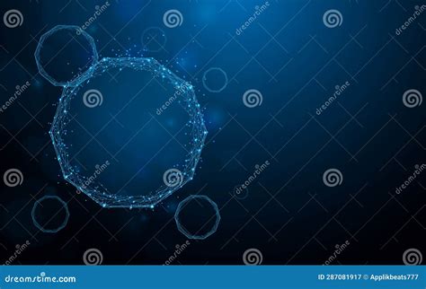 Molecule Structure For Science Form Lines Triangles And Particle Style Design Illustration