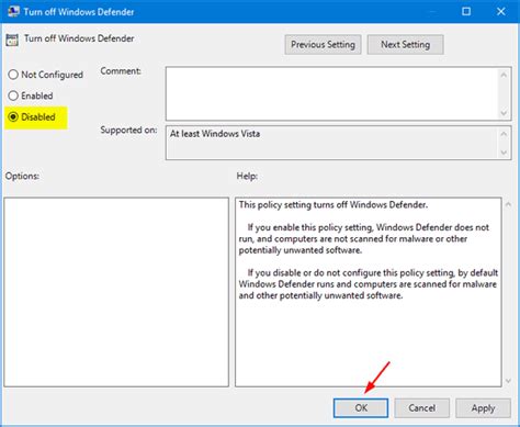 Sex Windows Defender Está Apagado Por La Política Grupal