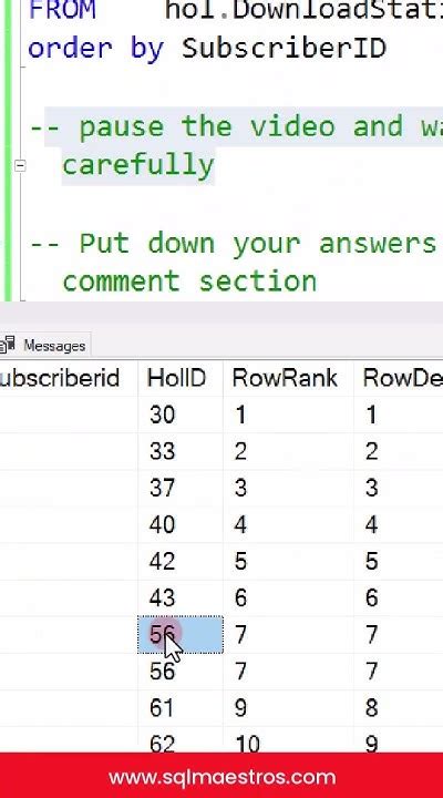 Difference Between Rank And Denserank Youtube