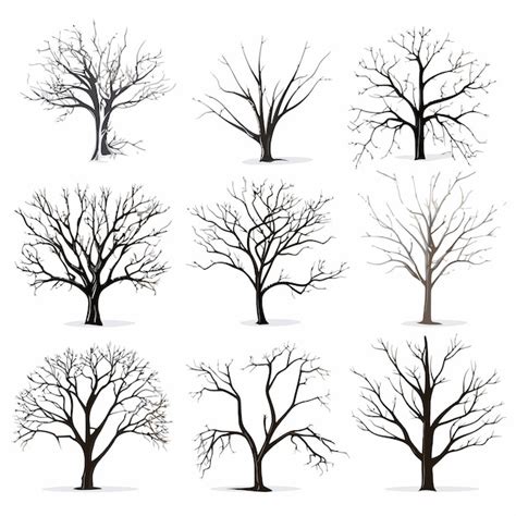 Premium Vector Vector Collection Of Winter Tree Premium Vector Vector Collection Of Winter Tree