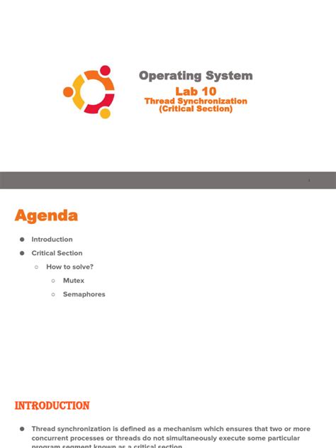 Lab 6 Pdf Thread Computing Synchronization