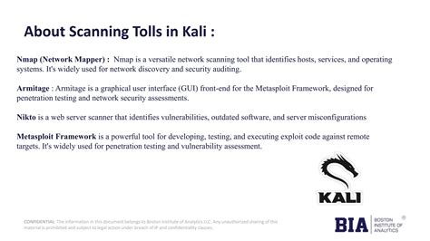 Exploring Kali Linux Tools For Website Scanning Via Ip Address Pptx