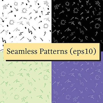 Seamless Pattern Arrow Pointers Red Color Pencil Drawing Seamless