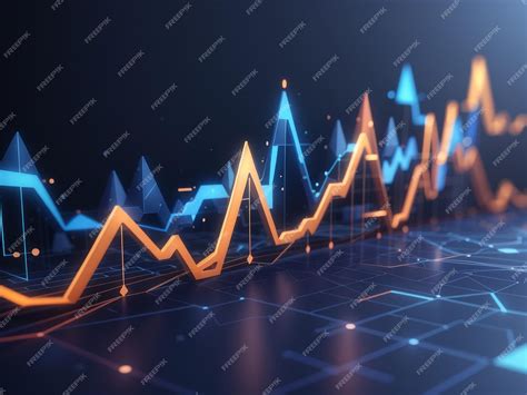 Dynamic Progression Abstract Digital Growing Arrows Up Graph Chart Premium Ai Generated Image