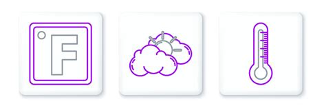 라인 온도계 화씨 및 태양과 구름 날씨 아이콘을 설정합니다 벡터 0명에 대한 스톡 벡터 아트 및 기타 이미지 0명 건강 진단 건강관리와 의술 Istock