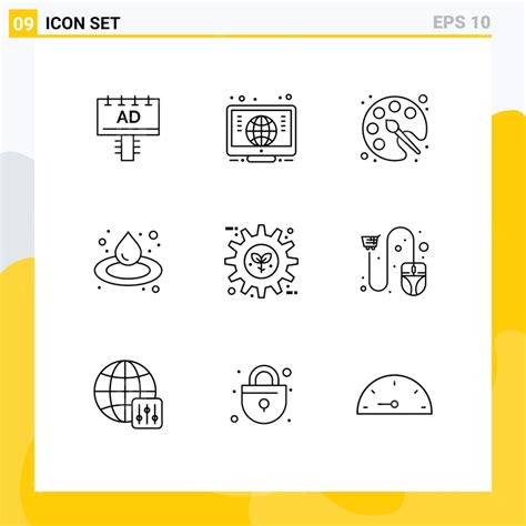 User Interface Pack Of 9 Basic Outlines Of Preference Board Global Energy Png And Vector With