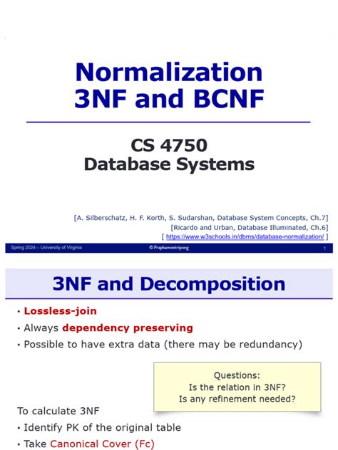 normalization to 3nf and bcnf pdf computer data databases