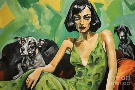 Portrait Woman And Dobermans Digital Art By Frank Daske Fine Art America