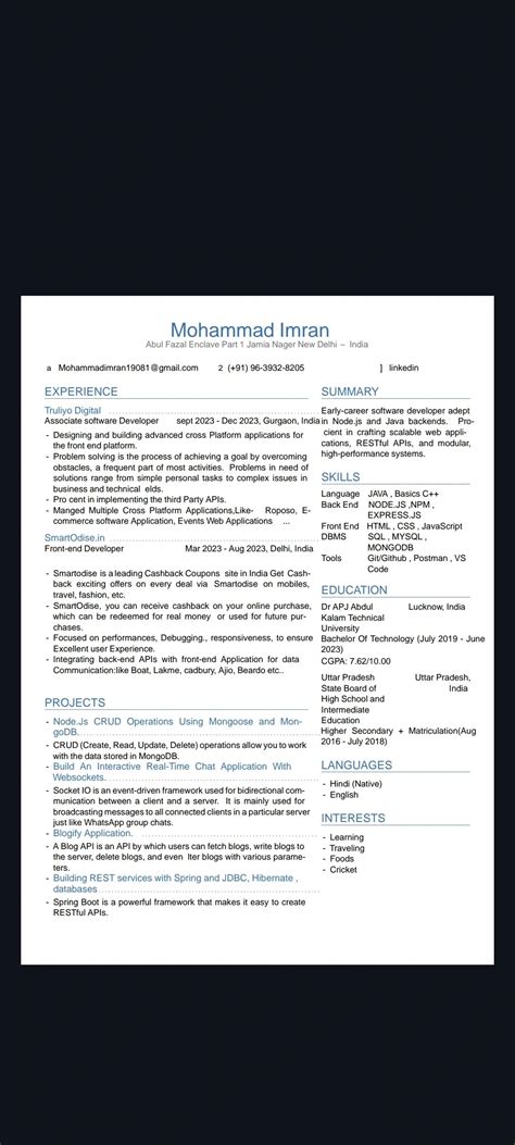Mohammad Imran On Linkedin Seeking New Opportunities Full Stack Developer Nodejs Java