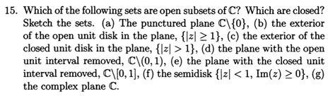 Solved Which Of The Following Sets Are Open Subsets Of Chegg