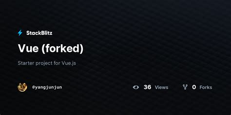 vue forked stackblitz