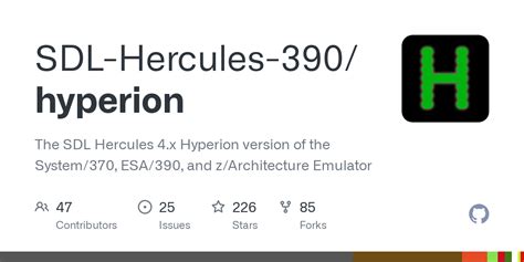 Github Sdl Hercules 390hyperion The Sdl Hercules 4x Hyperion Version Of The System370 Esa