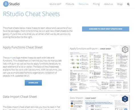 정해영의 블로그 JEONG Haebabe s blog RStudio Cheat Sheets