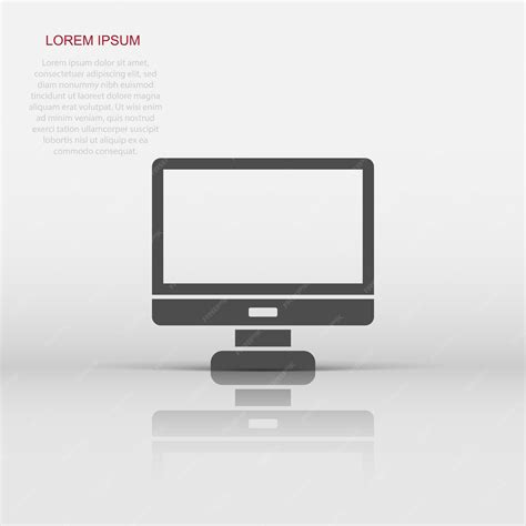 Premium Vector Personal Computer In Flat Style Desktop Pc Vector Illustration On Isolated