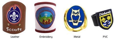 Custom Leather Scout Woggle Embroidered Patches Manufacturer Star