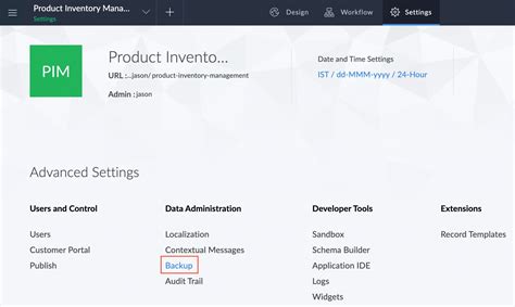 Configure Backup Restore App Manageengine Appcreator Help