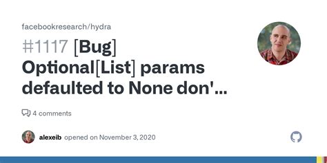 Bug Optional List Params Defaulted To None Dont Work · Issue 1117