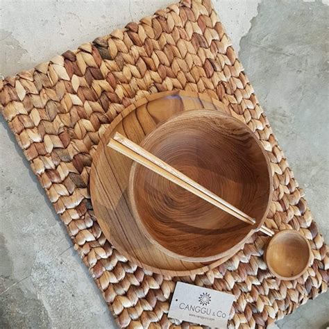 Natural Woven Banana Leaf Rectangular Dining Placemats Canggu And Co