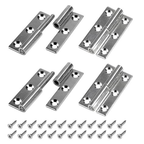 Swawis 4x Türscharniere Aushebescharnier 64 36cm Abnehmbares Scharnier Mit 24 Schrauben